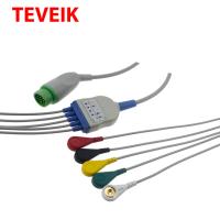 China Medical IEC Round 12 Pin Schiller 5 Lead Ecg Patient Cable compatible TM910 for sale