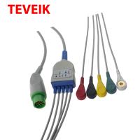 China Medical IEC Round 12 Pin Schiller 5 Lead Ecg Patient Cable compatible TM910 for sale