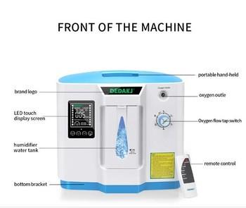 China DedaKj Oxygen Concentrator Portable 1-7 L Adjustable Purity 93% for sale