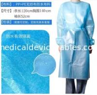 China PP PE Hooded Disposable Medical Isolation Gown Non Woven for sale