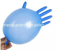 China Textured Surgical Blue Nitrile Disposable Gloves Powder Free for sale