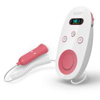 China PINK CE Ultrasound Fetal Doppler Plastic ABS OLED Display Fetal Heart Monitor for sale