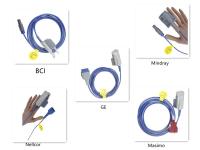 China SpO2 sensor for Ninon patient monitor neonate wrap/Y type 3ft DB 7pin for sale