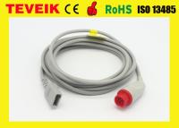 China Professional Gray 12 ft IBP Cable For Patient Monitor 78205AD Round 12 Pin for sale