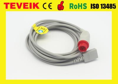 China Kontron Patient Monitor PVC IBP Cable Round 12 Pin With Merit Adapter for sale