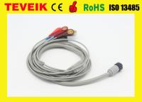 China Medical GE Marquette Holter 5 Leadwires Round 7 pin ECG Cable With Snap For Patient Monitor for sale