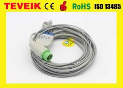 China Medical Biolight Round 12pin 5 lead ECG Cable For M9500 Patient Monitor , TPU Materials for sale