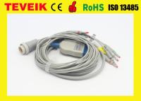 China Kenz DB 15 pin AHA IEC 10 lead wire EKG cable for ECG 108/110/1203,1205 for sale