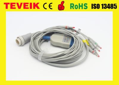 China Kenz DB 15 pin AHA IEC 10 lead wire EKG cable for ECG 108/110/1203,1205 for sale