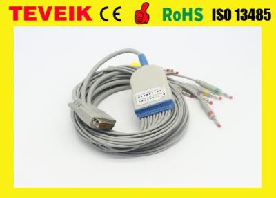 China Edan EKG Cable for SE-12 Express SE-3 SE-601A MS1-106902 DB 15pin Banana 4.0 for sale