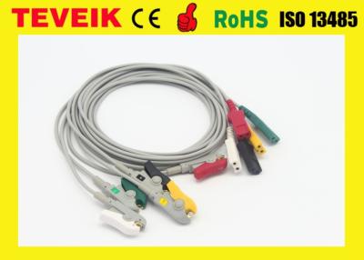 China SPACELABS patient monitor device ECG Cable 700-0006-09 5 leads Clip IEC for sale