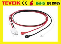 China HP Medical Patient Monitor ECG cable M1673A EKG cable 3 leads Snap AHA for sale