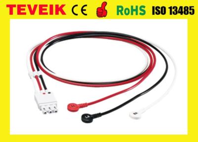China HP Medical Patient Monitor ECG cable M1673A EKG cable 3 leads Snap AHA for sale