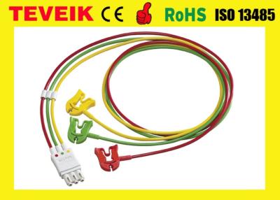 China HP Medical Patient Monitor ECG Cable M1672A EKG Cable 3 leads Clip IEC for sale