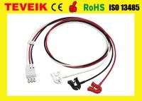 China HP Medical Patient Monitor ECG cable M1671A EKG Cable 3 leads Clip AHA for sale