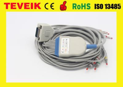 China Fukuda ME EKG Cable for KP-500 DB 15 pin Banana 4.0 AHA 20K resistor for sale