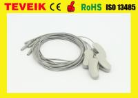 China Pure Silver 1.2 Meter EEG Cable Ear Clip Electrode DIN 1.5 Socket ROHS for sale