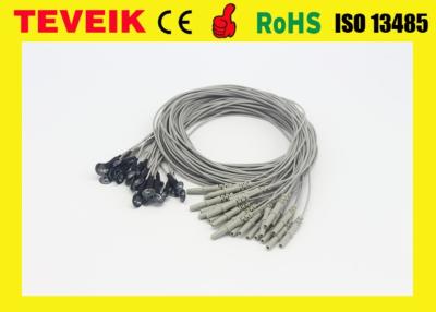 China 1 Meter EEG Medical Cable Waterproof With Silver Chloride Plated , DIN 1.5 Socket for sale
