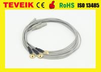 China Waterproof 1 Meter Gold Plated Copper Electrode EEG Cable With DIN 1.5 Socket for sale