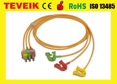 China HP Medical Patient Monitor ECG Cable M1613A EKG cable 3 leads Clip IEC for sale