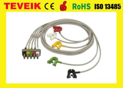 China HP Medical Patient Monitor ECG Cable M1633A EKG Cable 5 leads Clip IEC for sale