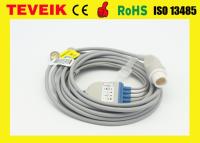 China TEVEIK Factory Reusable Medical HP Round 12pin 5 leads ECG Cable For Patient Monitor for sale