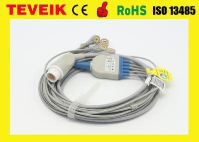 China Medical Manufacturer HP One Piece Round 12pin 5leads ECG Cable For HP Patient Monitor for sale