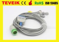 China Medical Reusable Biolight 5 leadwire Round 12pin 5Leads ECG Cable For Patient Monitor for sale