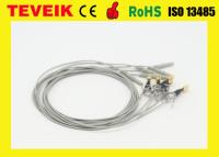 China Reusable Medical Neurofeedback TPU Gold Pated Copper DIN 1.5mm Ear-Clip EEG Electrode Cable for sale