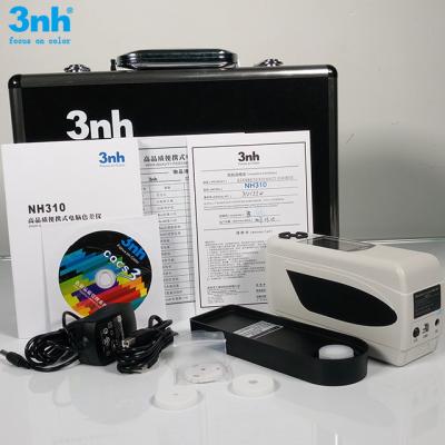 China Portable Colour Difference Meter , NH310 Silk Hunter Lab Colorimeter USB Data Port for sale