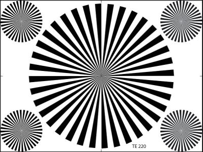 China Sector Star Camera Resolution Chart 36 Sectors With Corner Stars Reflectance TE220 for sale