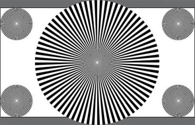 China Reflective / Transmisive Camera Lens Test Chart 16/9 72 Sectors Reflectance YE0161 for sale