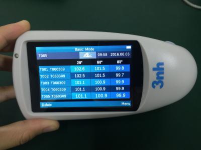 China 20 60 85 Degree Multi Angle Gloss Meter 2000gu Auto Calibration NHG268 0.1GU For Car Paint for sale