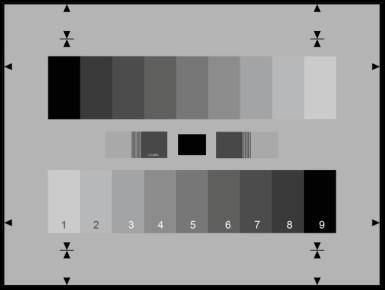 China Professional Resolution Test Chart Two 9 Graduated Counter Current Gray Scales for sale