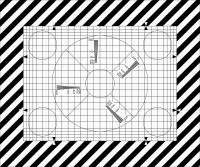 China Grid Lines Resolution Test Chart Sineimage NJ-10-100A Custom For TV Cameras for sale