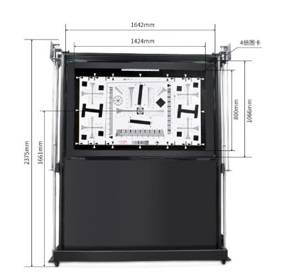 China Electric Resolution Test Chart , Multi Test Charts Bracket T1422-4D Caster Design for sale