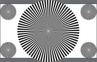 China Sineimage Lens Focus Test Chart 16/9 72 Sectors Reflectance Test Chart YE0161 for sale