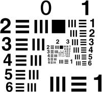 China Digital Camera Resolution Test Chart Transparent USAF 1951 Target Standard for sale