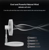 China HEBRON Electric Portable Desktop Rechargeable 9inch Foldable 10000mAh Big Battery Capacity Fan With LED Light for sale