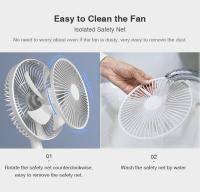 China HEBRON Electric Portable Desktop Rechargeable 9inch Foldable 10000mAh Big Battery Capacity Fan With LED Light for sale