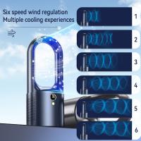 China HEBRONFAN Bladeless Mini Fan Handheld Air Cooler USB With Three Color For Outdoor for sale