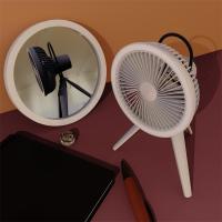 China Cordless Portable Camping Fan With Led Lantern 5V/2A 4 Mode Speed for sale