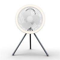 China USB Rechargeable Portable Camping Fan With Led Light 1.30lb for sale