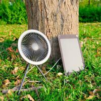 China Odoland Lantern Portable Camping Fan Air Cooling With LED Light for sale