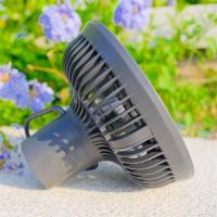 China Odoland Lantern Portable Camping Fan Air Cooling With LED Light for sale