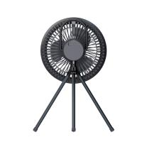 China Multifunctional Usb Rechargeable Fan For Camping With LED Ring Lights for sale