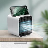 China HEBRON Rechargeable Mist Fan DC5v 2.4A Desktop Water Cooling Fan for sale