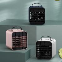 China HEBRONFAN Mist Table Fan Cordless 24 Hour Black White Customizable Color for sale