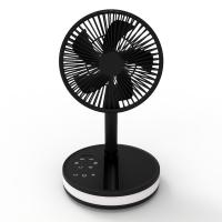 China HEBRONFAN Pedestal Table Fan Rechargeable Mini Desktop Fan Portable Adjustable Cool Air Table for sale