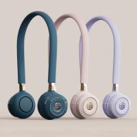 China Three Wind Speed Wearable Portable Neck Fan Digital Control for sale